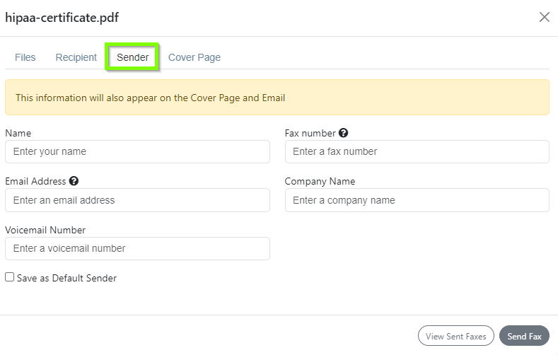 New Look: Faxing – Support Center