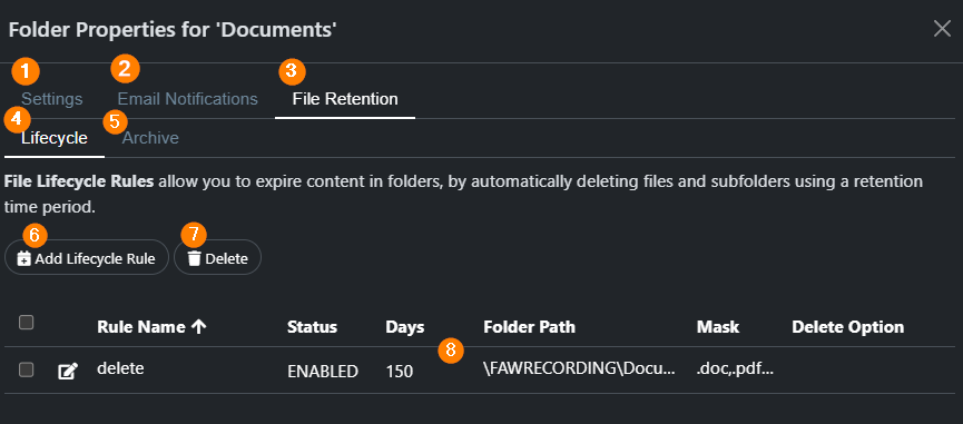 New Look: Folder Properties – Support Center
