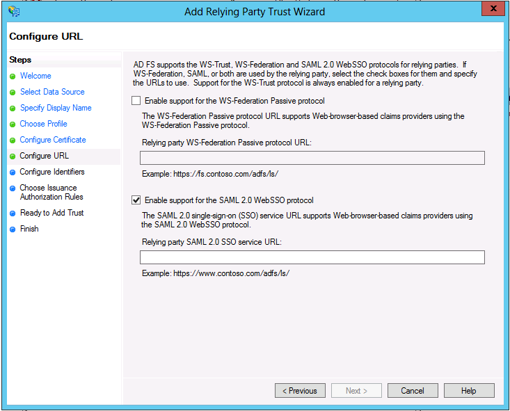 Configuring ADFS SAML 2.0 – Support Center