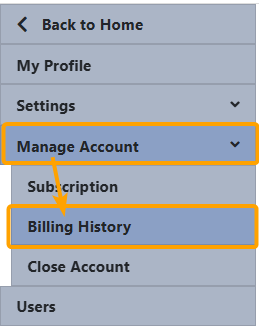 New Look: How to view your Billing History – Support Center