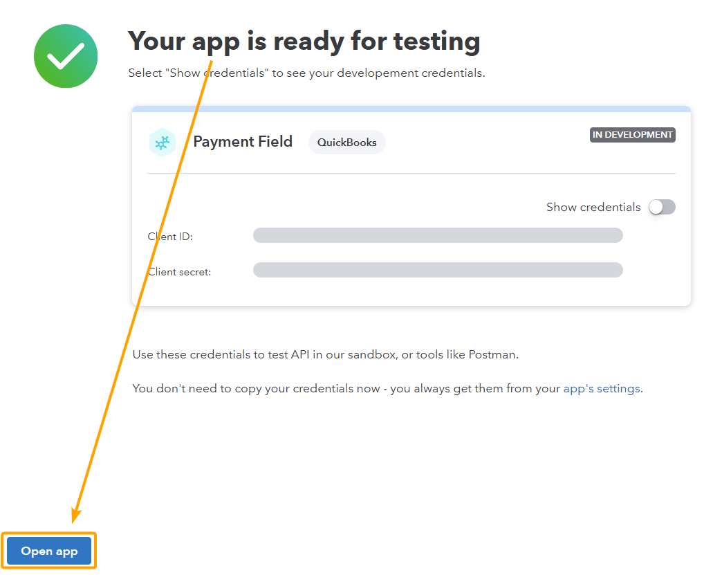 How to set up an Intuit QuickBooks app for the eform Payment field ...